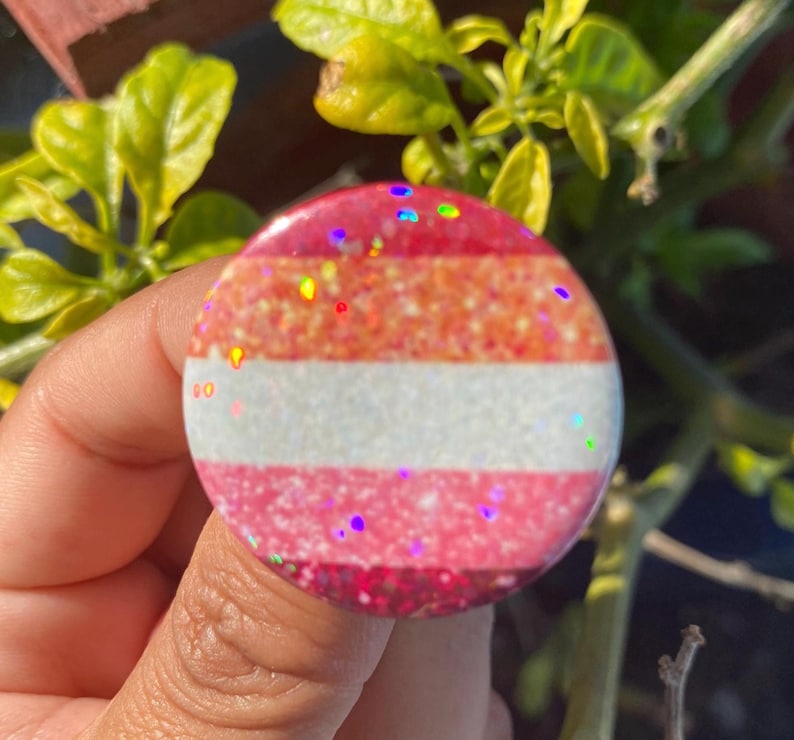Pride Flag Pin-buttons (32mm) Glitter - Etsy