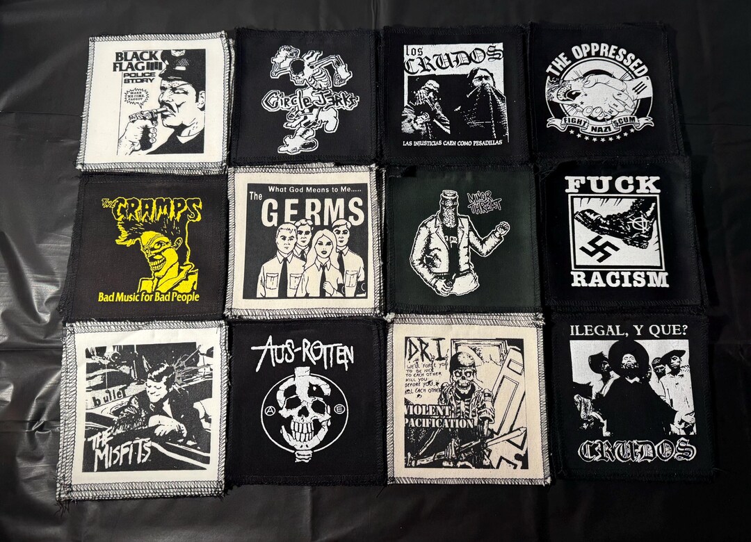 Punk Grunge Horror Riot Grrrl Patches Black Flag Crudos Etsy