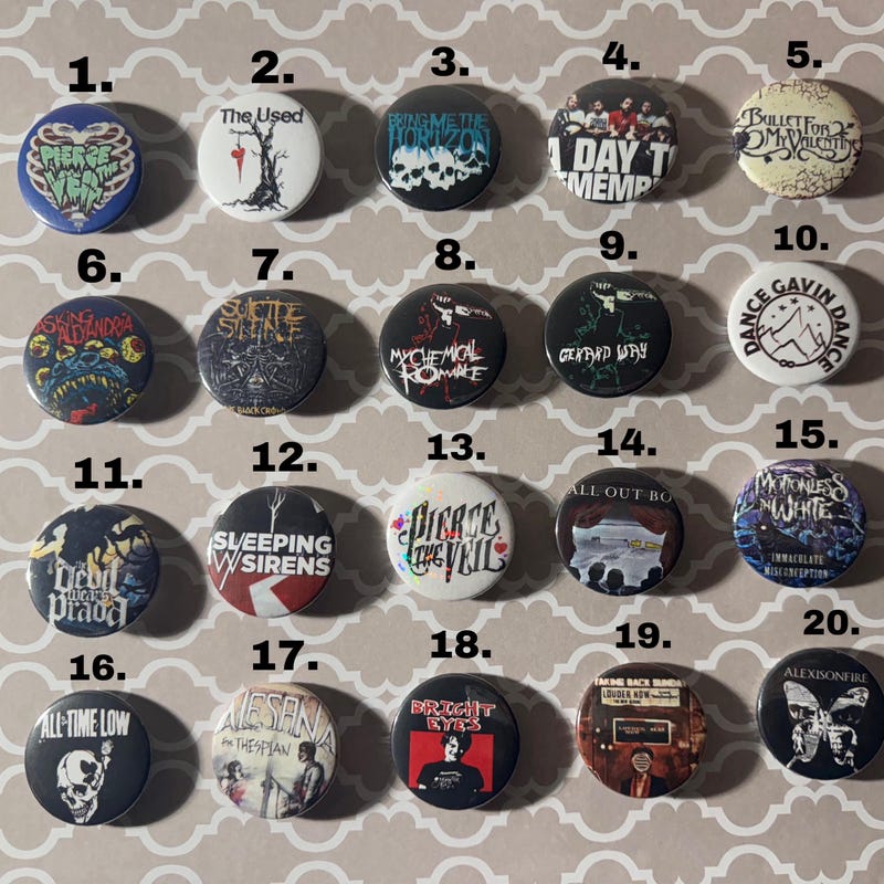Pin Set Emo - Etsy