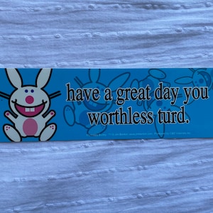 It’s Happy Bunny Stickers, Bumper Vinyl Stickers - Etsy