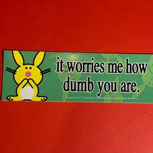 It’s Happy Bunny Stickers, Bumper Vinyl Stickers - Etsy