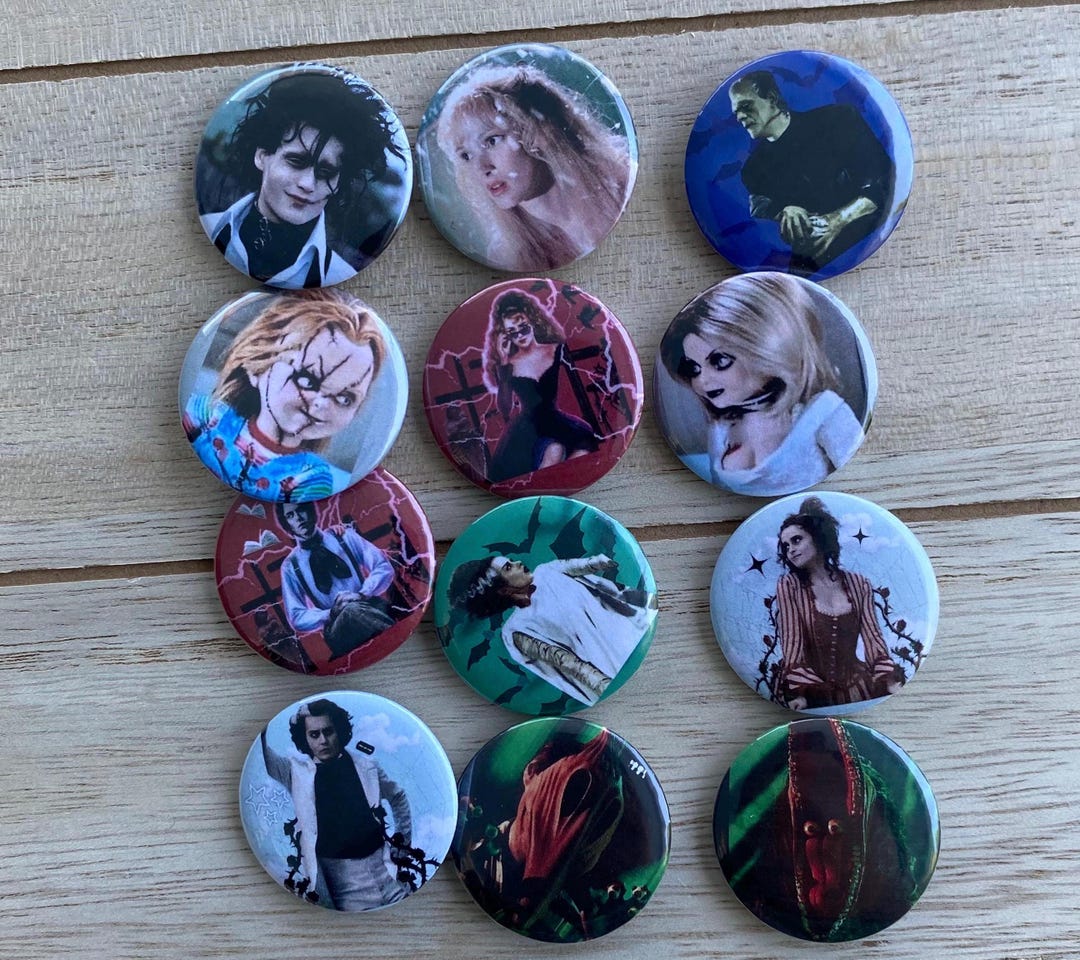 Horror Movie Character Pins, Matching Set of Two (32mm) - Etsy
