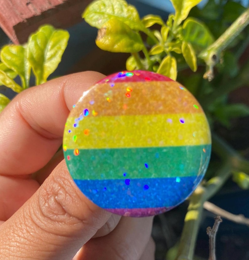 Pride Flag Pin-buttons (32mm) Glitter - Etsy