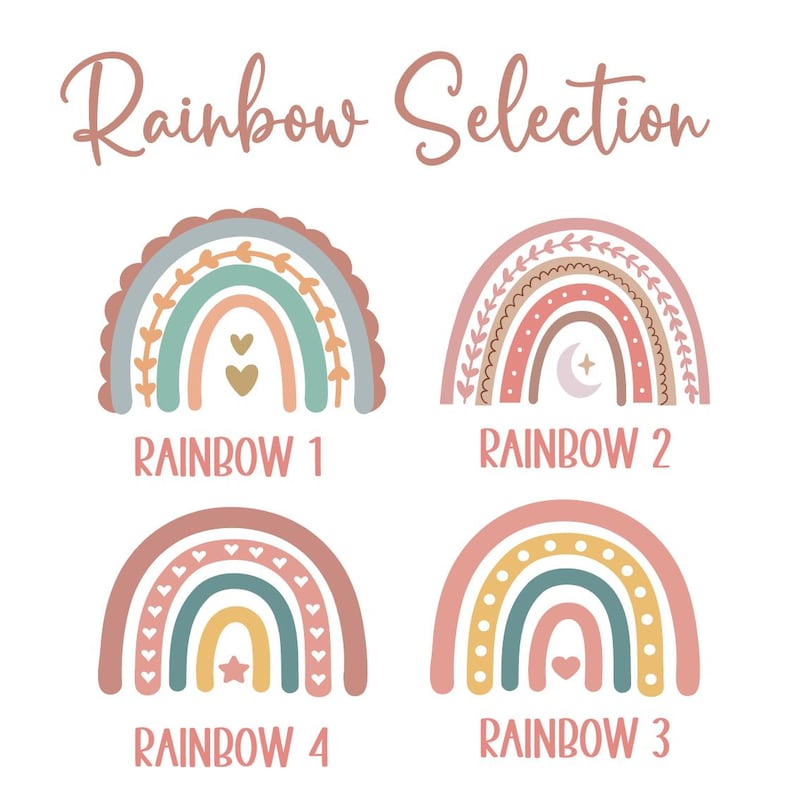 Personalized Pastel Rainbow Wooden Name Sign, Nursery Baby Shower ...