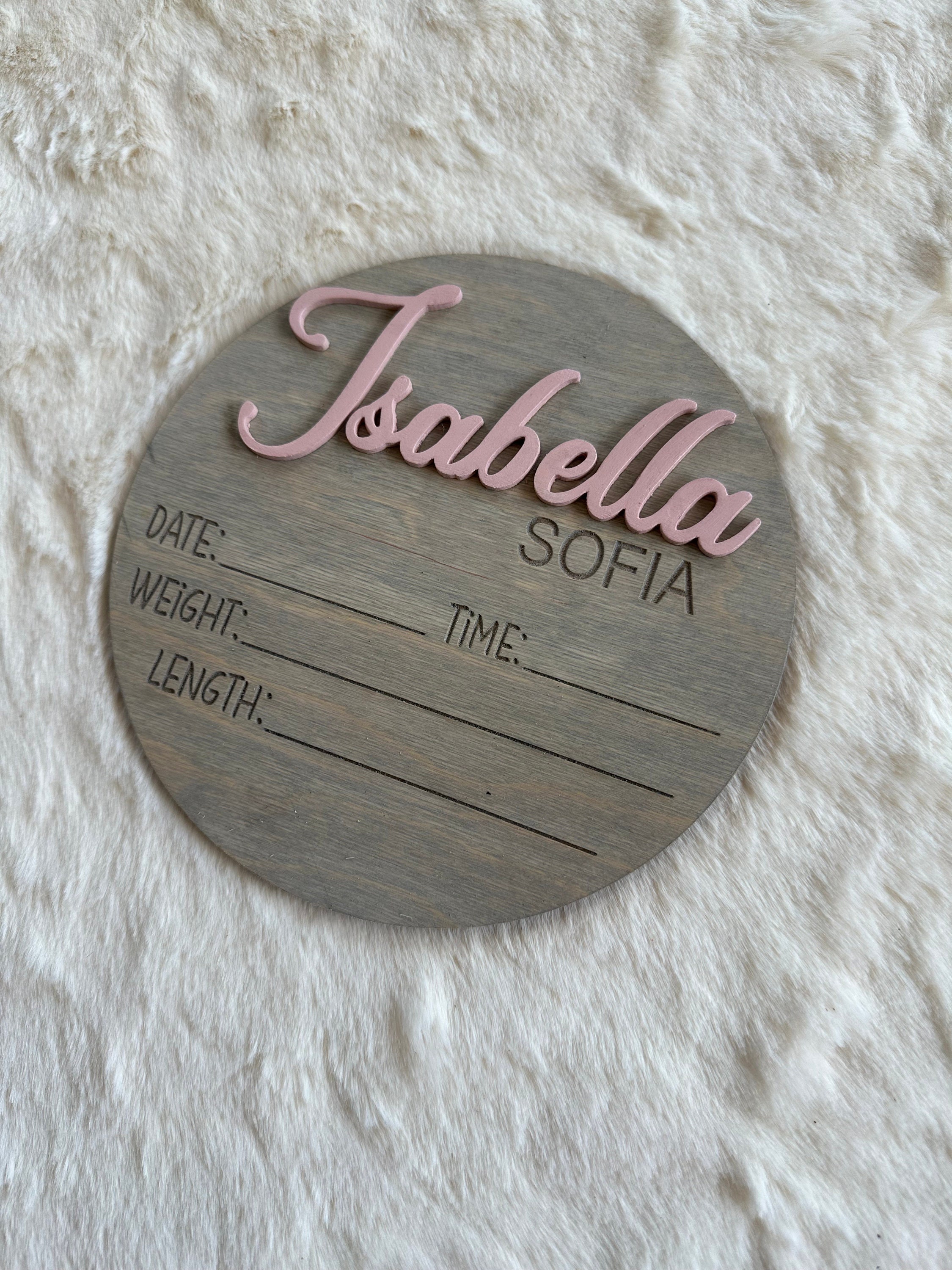 Hello My Name is Baby Name Announcement New Born Baby Picture - Etsy