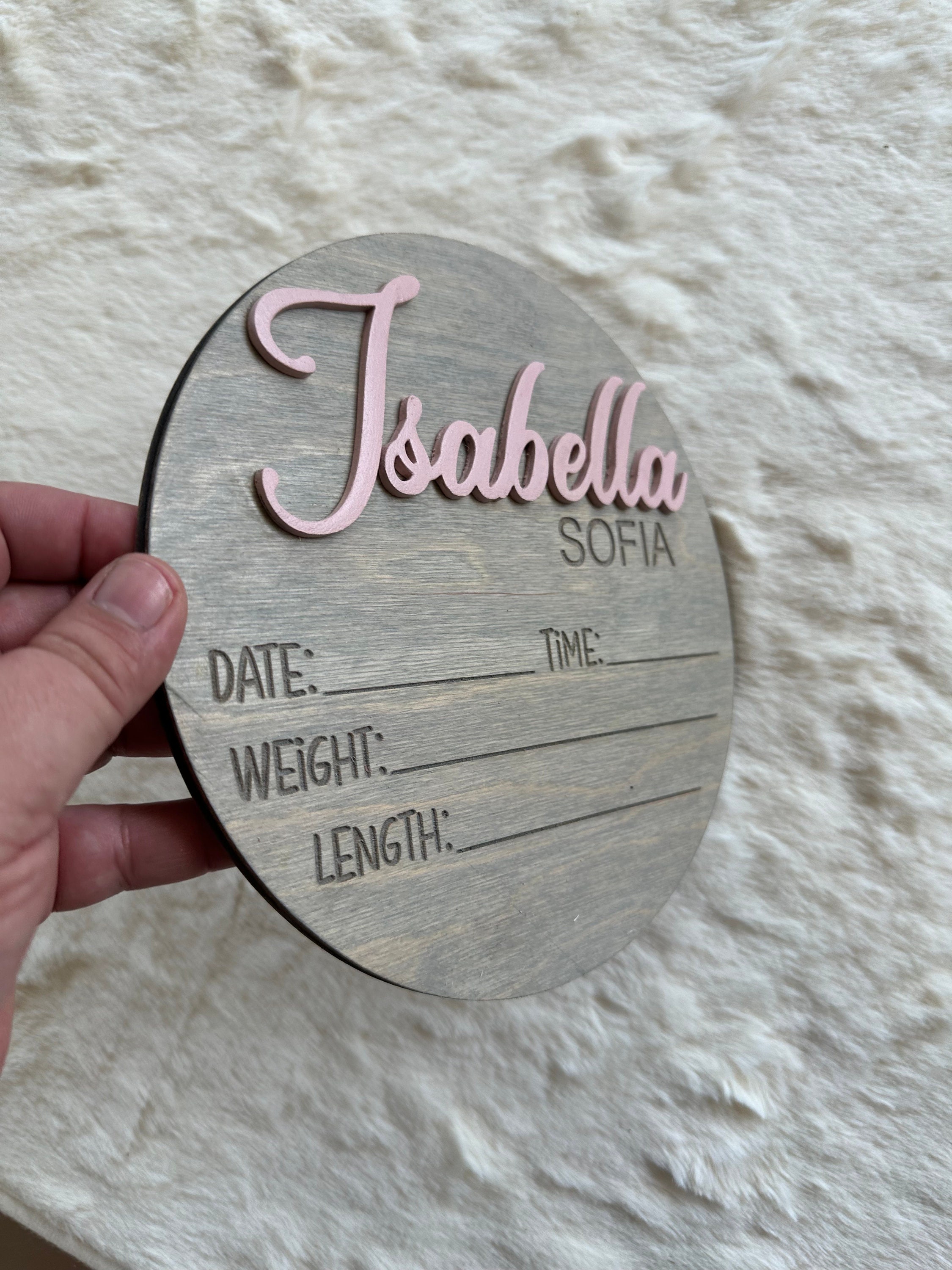 Hello My Name is Baby Name Announcement New Born Baby Picture - Etsy