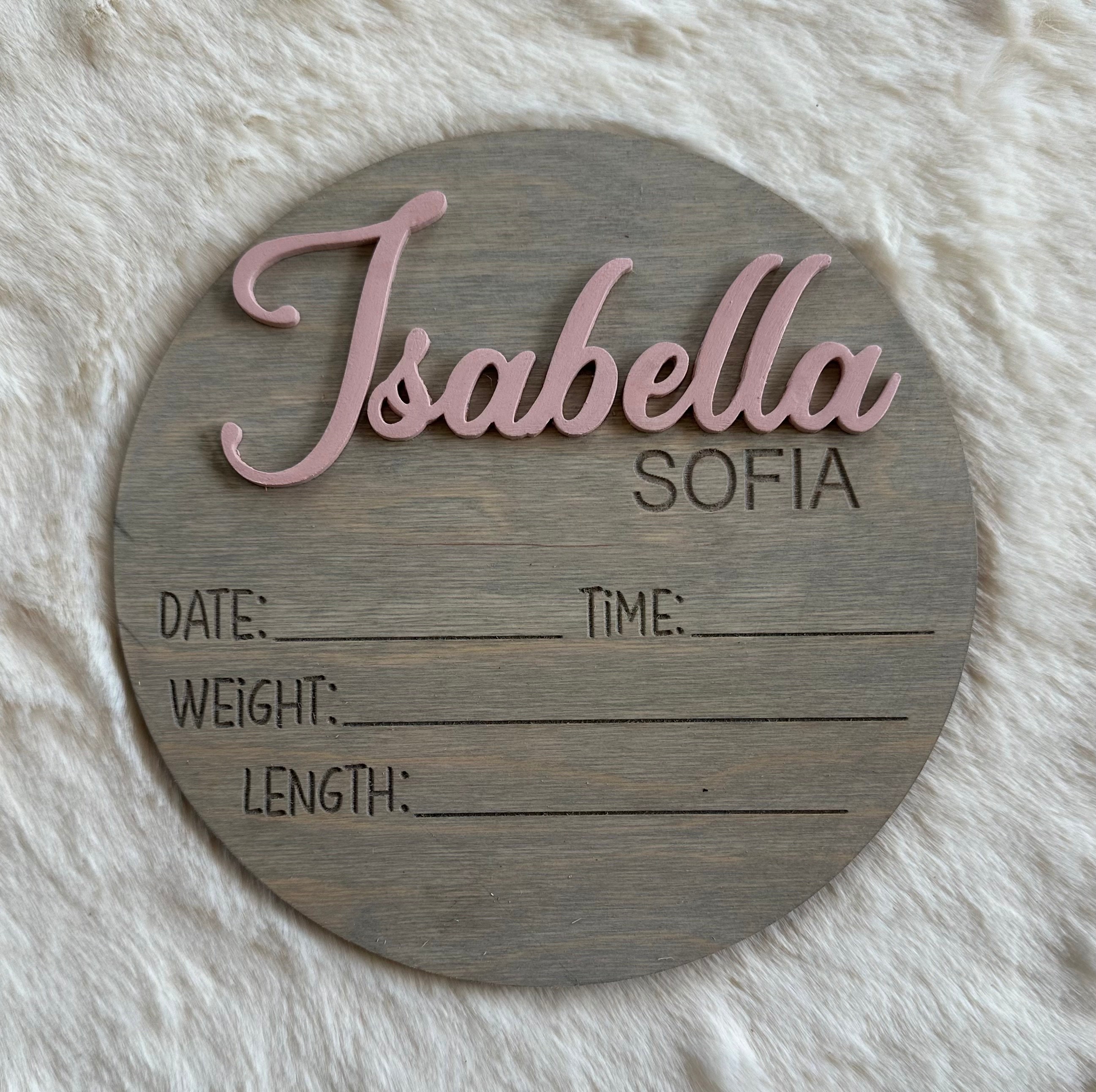 Hello My Name is Baby Name Announcement New Born Baby Picture - Etsy