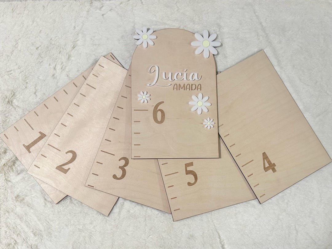 Custom Wooden Growth Chart, Boho Daisy Nursery Decor - Etsy