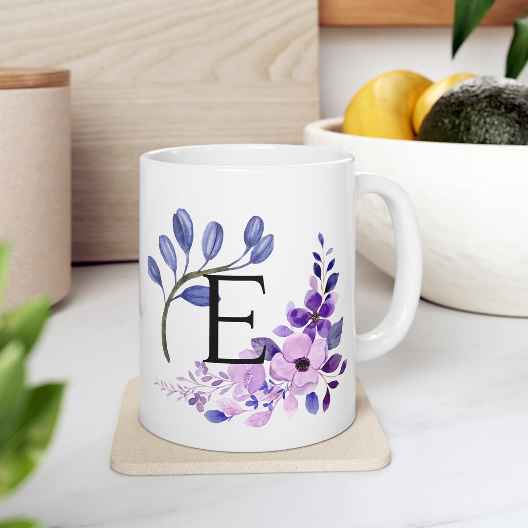 Letter E Mug for Her, Letter E Mug for Mom, Letter E Mug for Sister ...