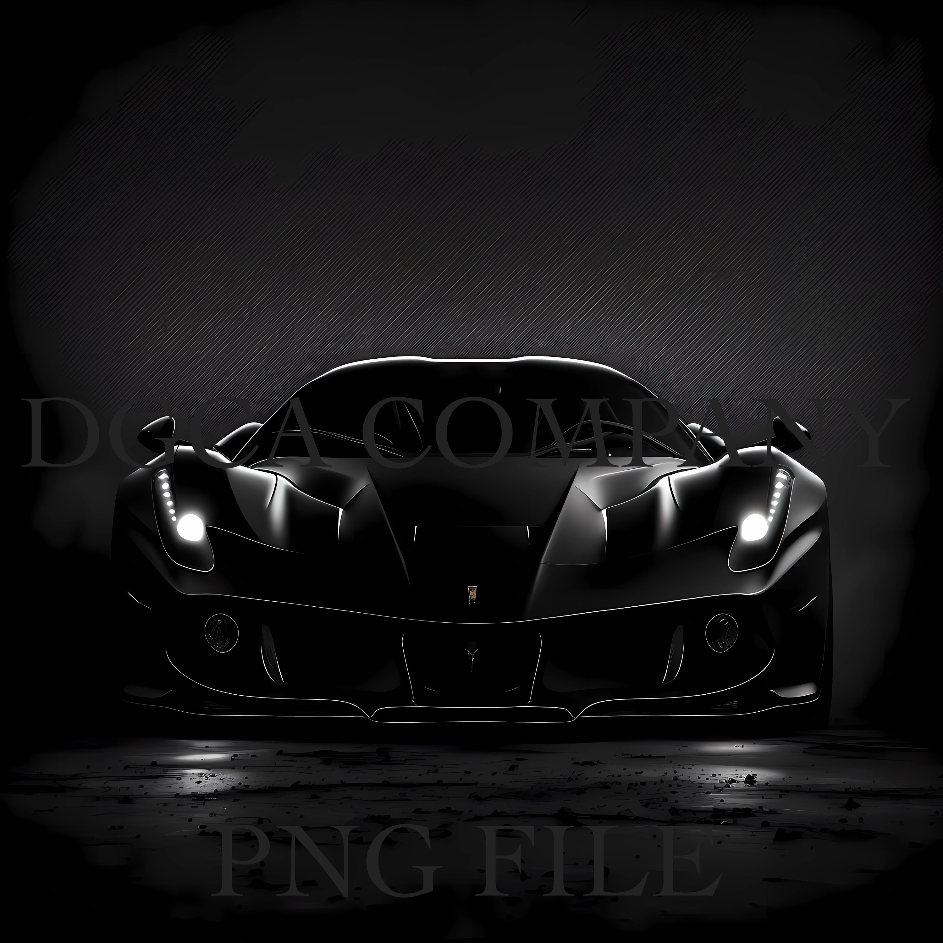 Black Ferrari Digital Art - Etsy