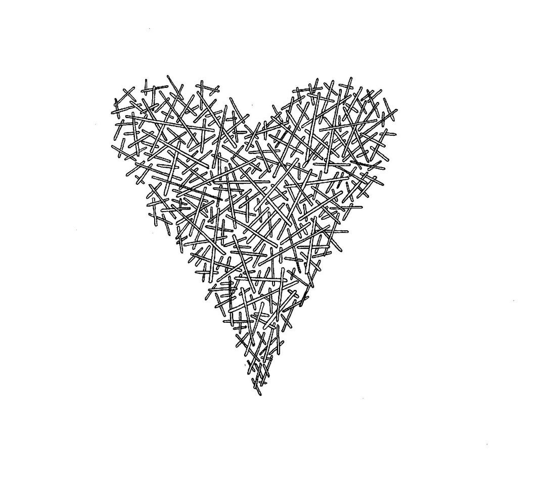 Abstract Heart Ink Drawing - Etsy