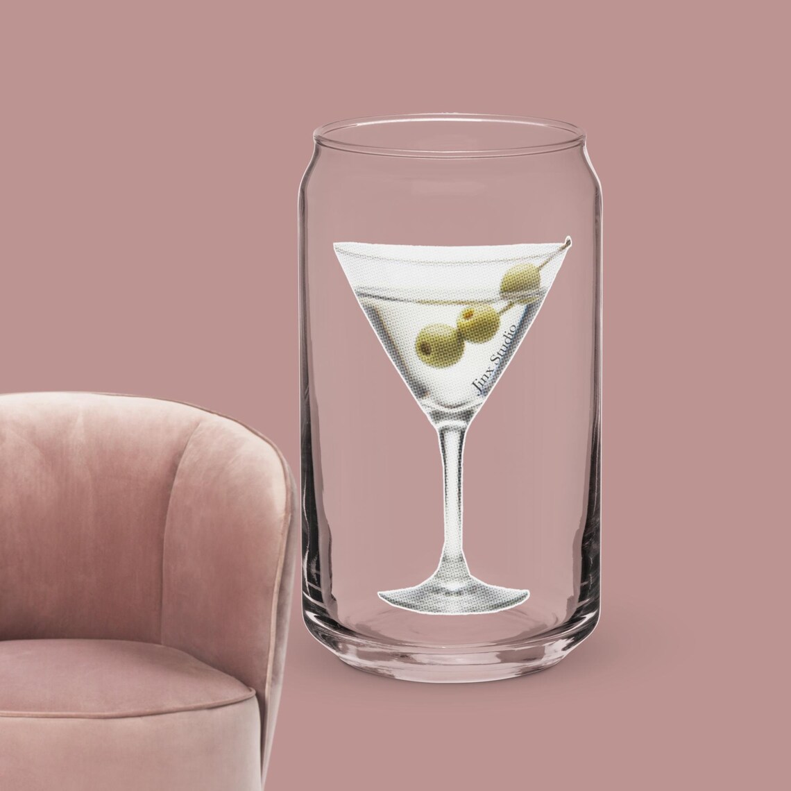 Personalized Vintage Style Martini Cocktail Drinking Glass Can Cup ...