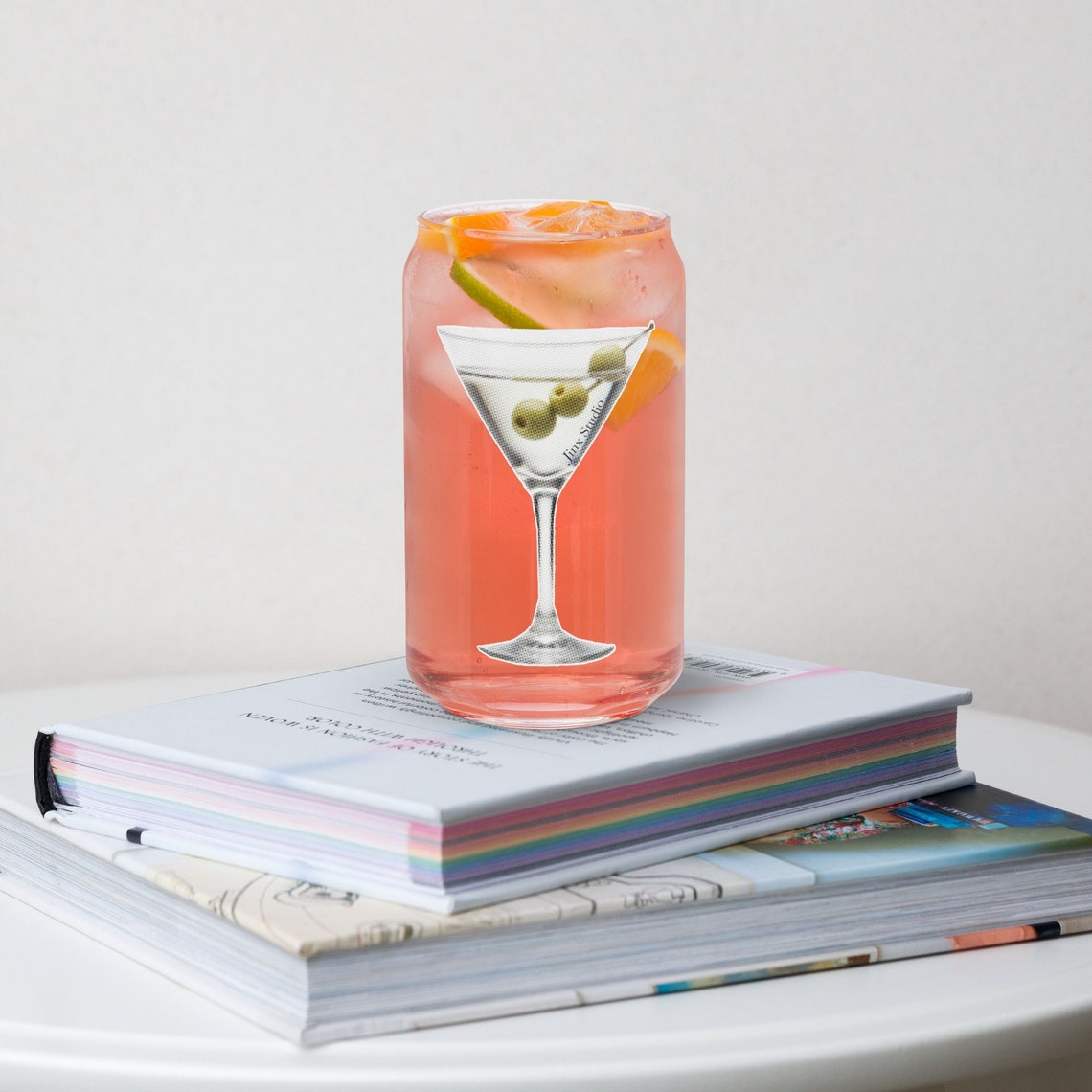 Personalized Vintage Style Martini Cocktail Drinking Glass Can Cup ...