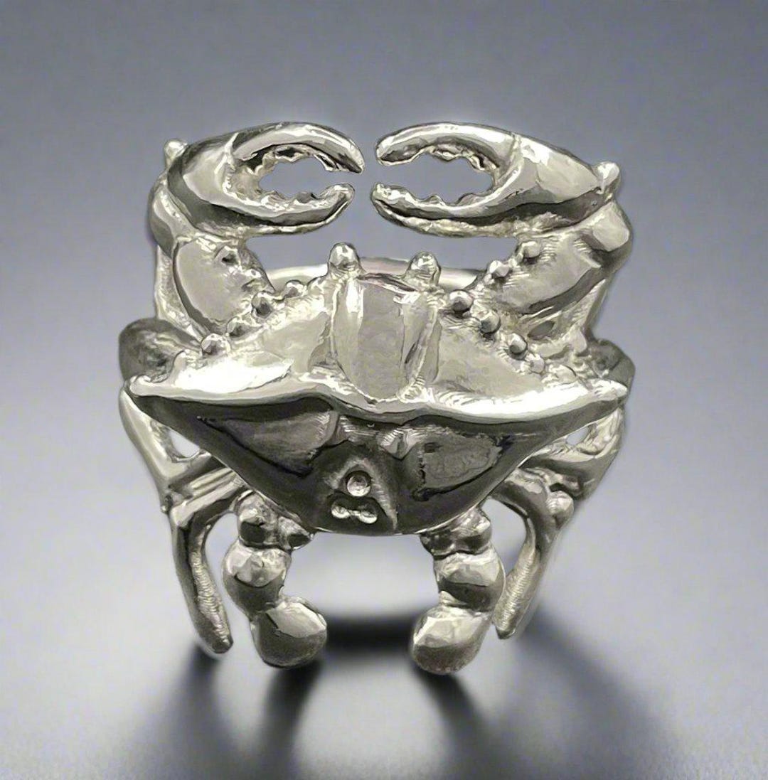 Blue Crab Ring - Etsy