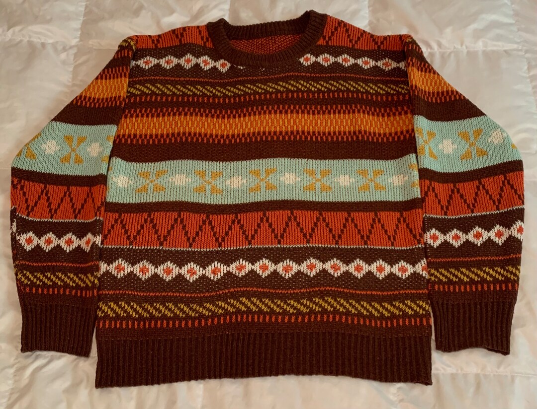 Vintage Cosby Style Knit Sweater Size Medium - Etsy