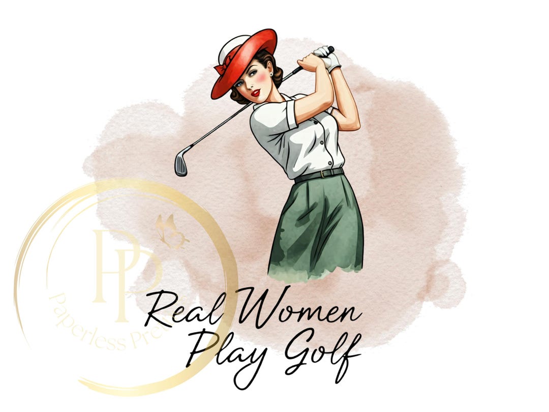 Funny Women Golf Clipart, Real Women Play Golf, Women's Golf ...