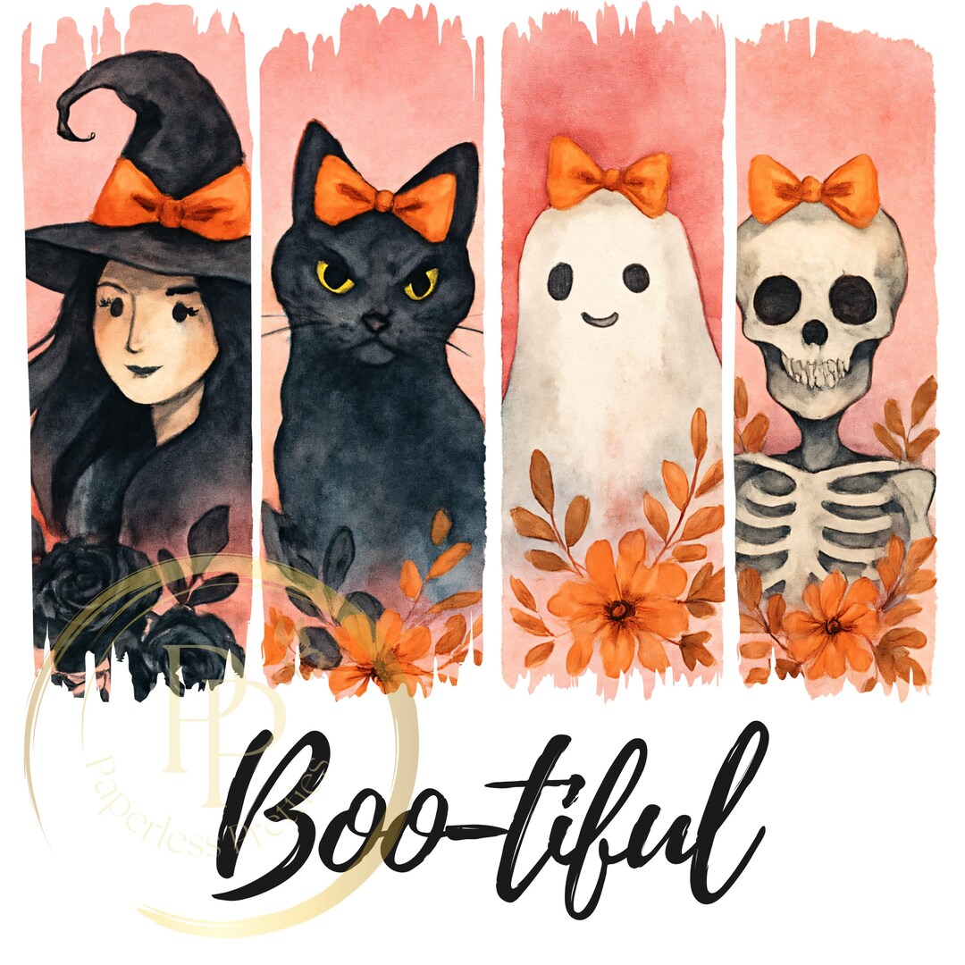 Boo-tiful Halloween PNG: Boho Ghost Design (digital Download - Etsy