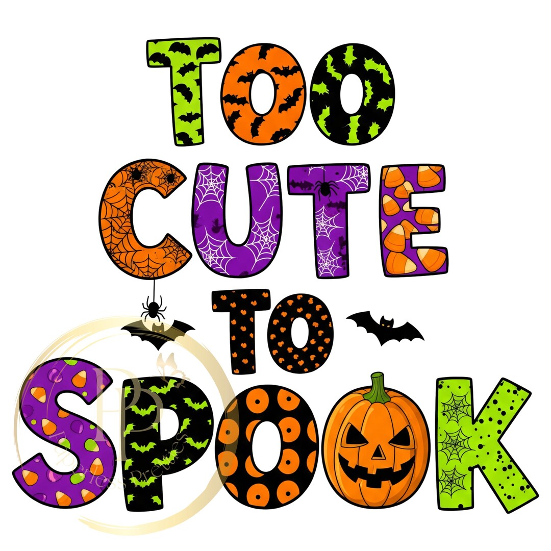 To Spook PNG, Halloween Kids Design (digital Download - Etsy