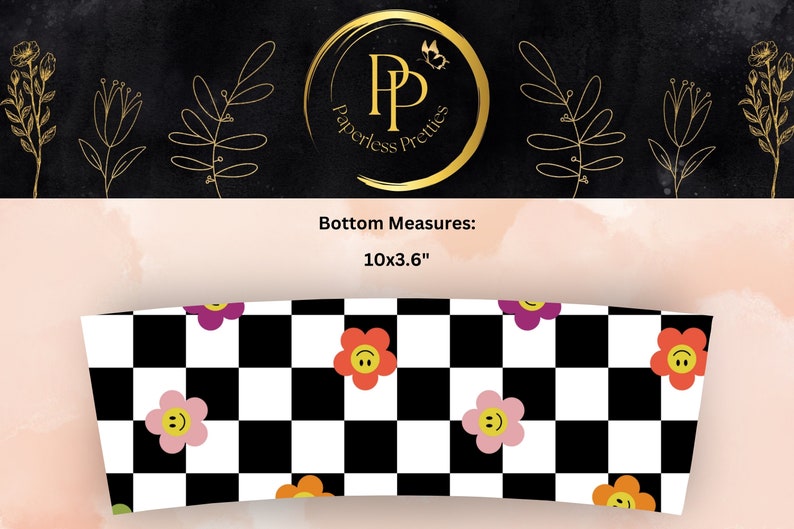 Floral Tumbler Wrap: Positive Affirmation Design (PNG Digital Download ...