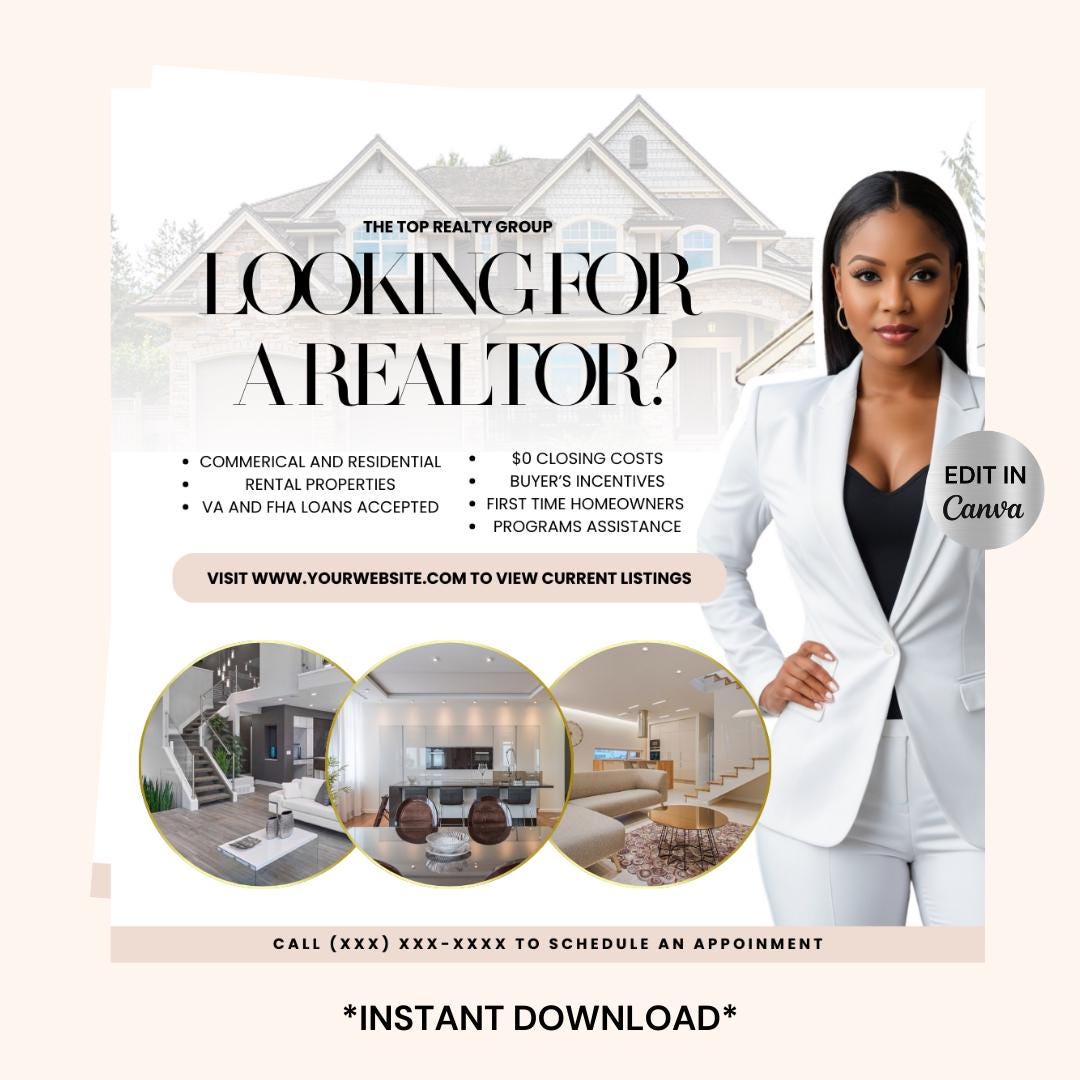 DIY Realtor Flyer, Buying or Selling Real Estate Flyer, Real Estate ...