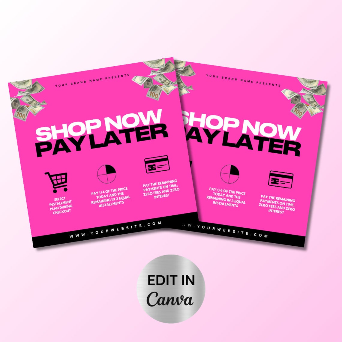 Shop Now Pay Later Flyer, DIY Canva Flyer, Afterpay, Sale Flyer ...