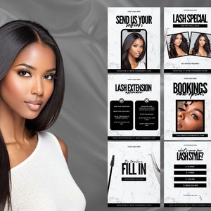 6 DIY Lash Tech Flyers, Lash Sale Flyer, Lash Special, Social Media ...