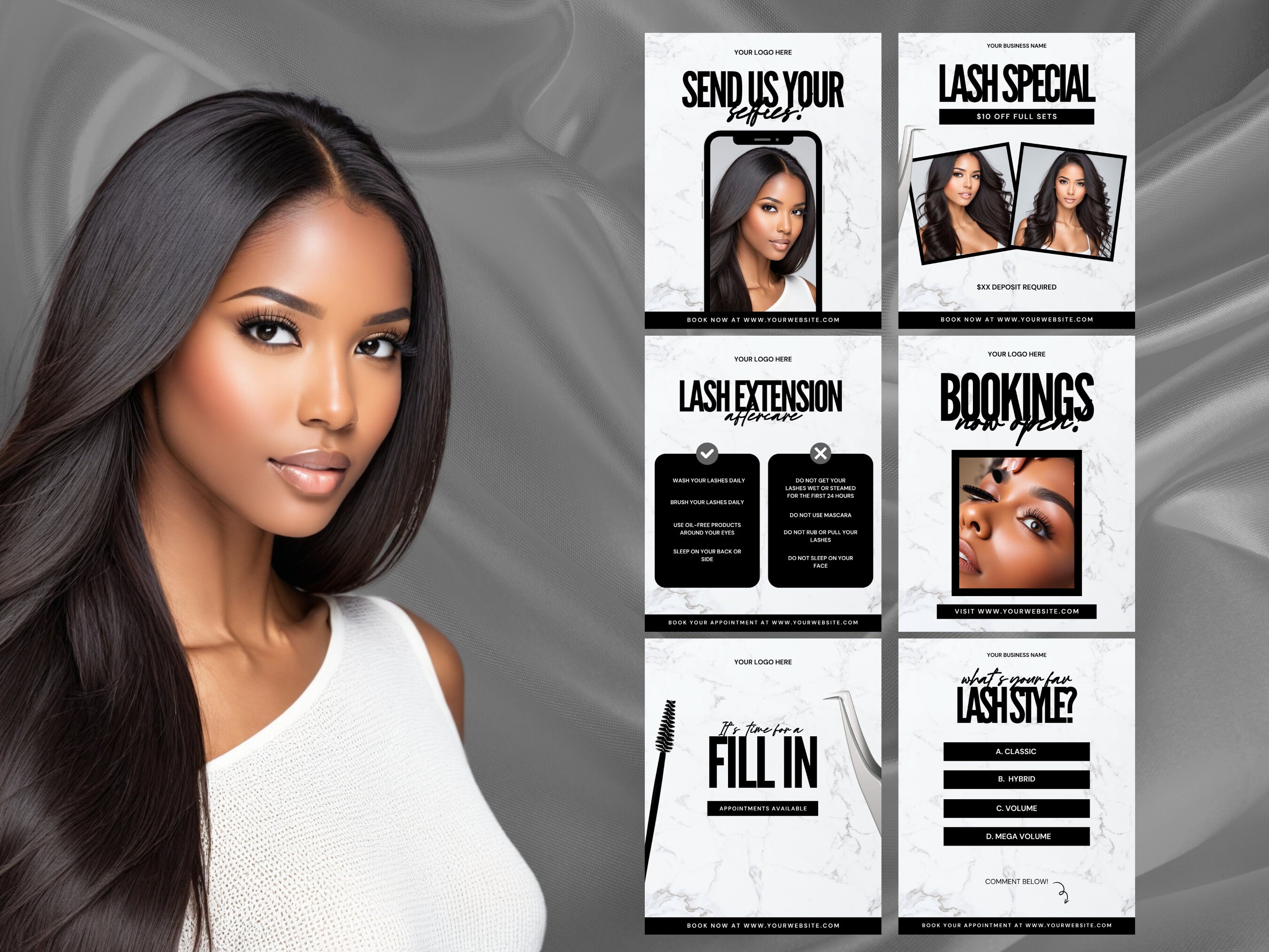 6 DIY Lash Tech Flyers, Lash Sale Flyer, Lash Special, Social Media ...