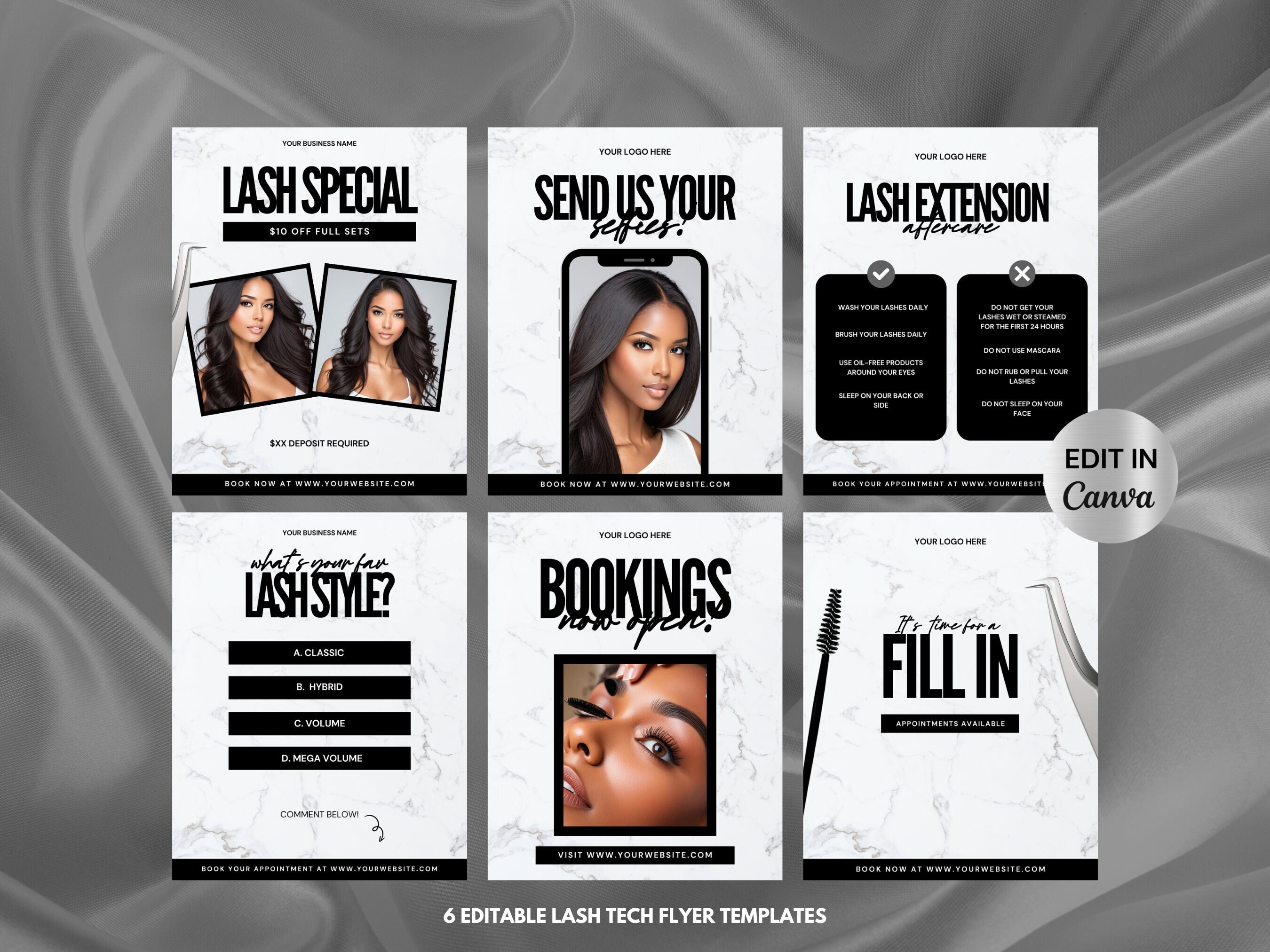 6 DIY Lash Tech Flyers, Lash Sale Flyer, Lash Special, Social Media ...