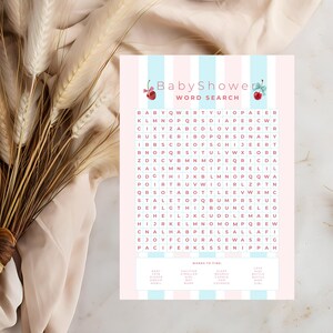 Word Search Baby Shower Game, Fun Baby Shower Party Game, Printable ...