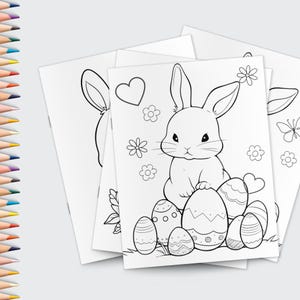 Hoppy Hop Easter Coloring Pages, 33 Printable Designs, Instant Download ...