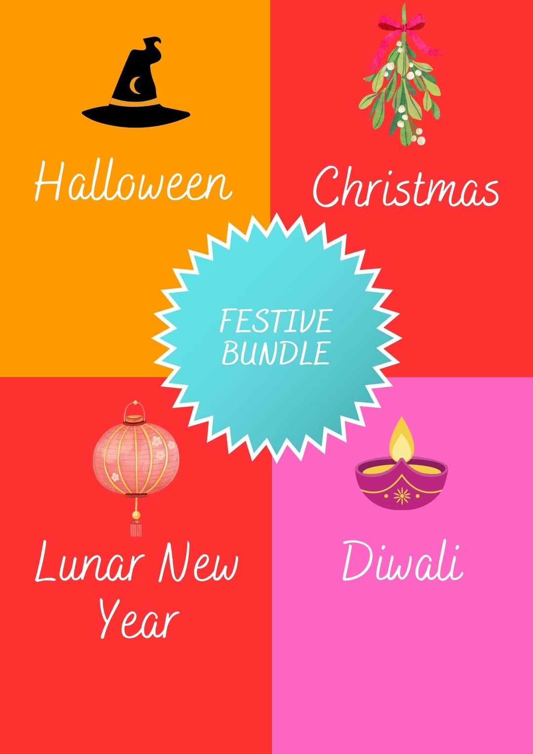 Set of 60+ Festive Bundle for Children - Christmas, Halloween, Diwali ...