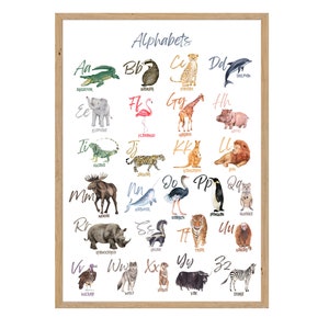 Animal Poster Children Nursery Decor Coral Reef Polar Desert Freshwater ...