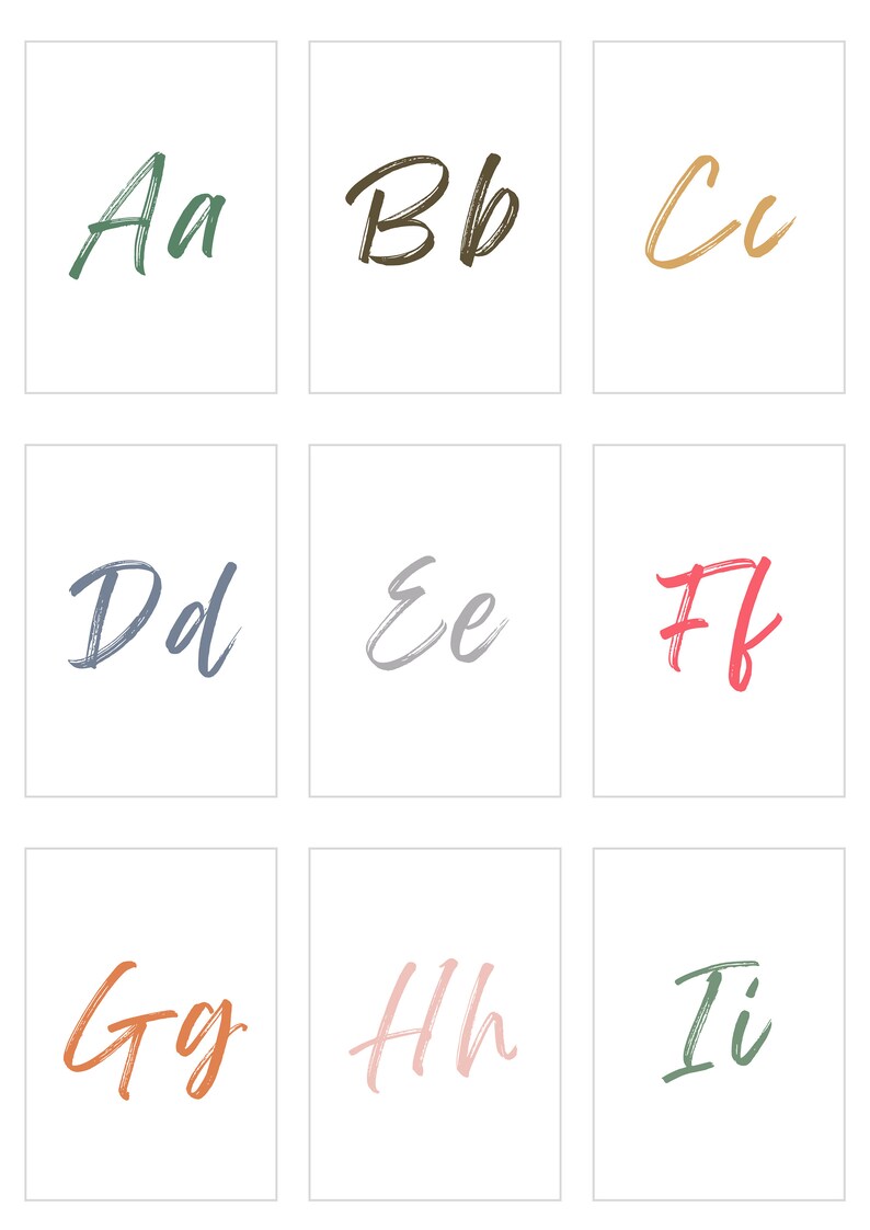 Poster Flashcard Children Education Animal Alphabet ABC A-Z - Etsy