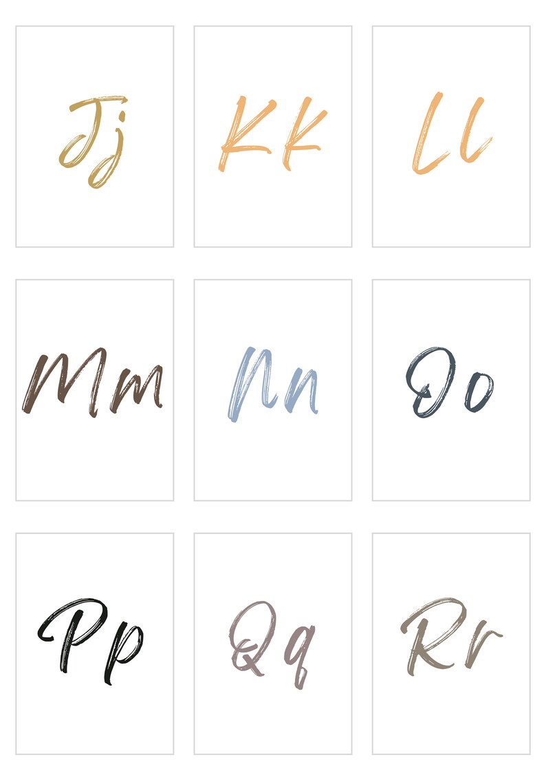 Poster Flashcard Children Education Animal Alphabet ABC A-Z - Etsy