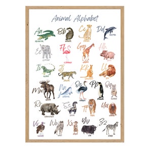 Abc Alphabet Educational Poster Children Printable Education Homeschool ...