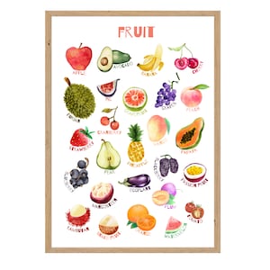 Fruit Educational Poster for Children | Printable| Educational ...