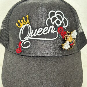 Queen Bee Custom Glitter Hat - Etsy