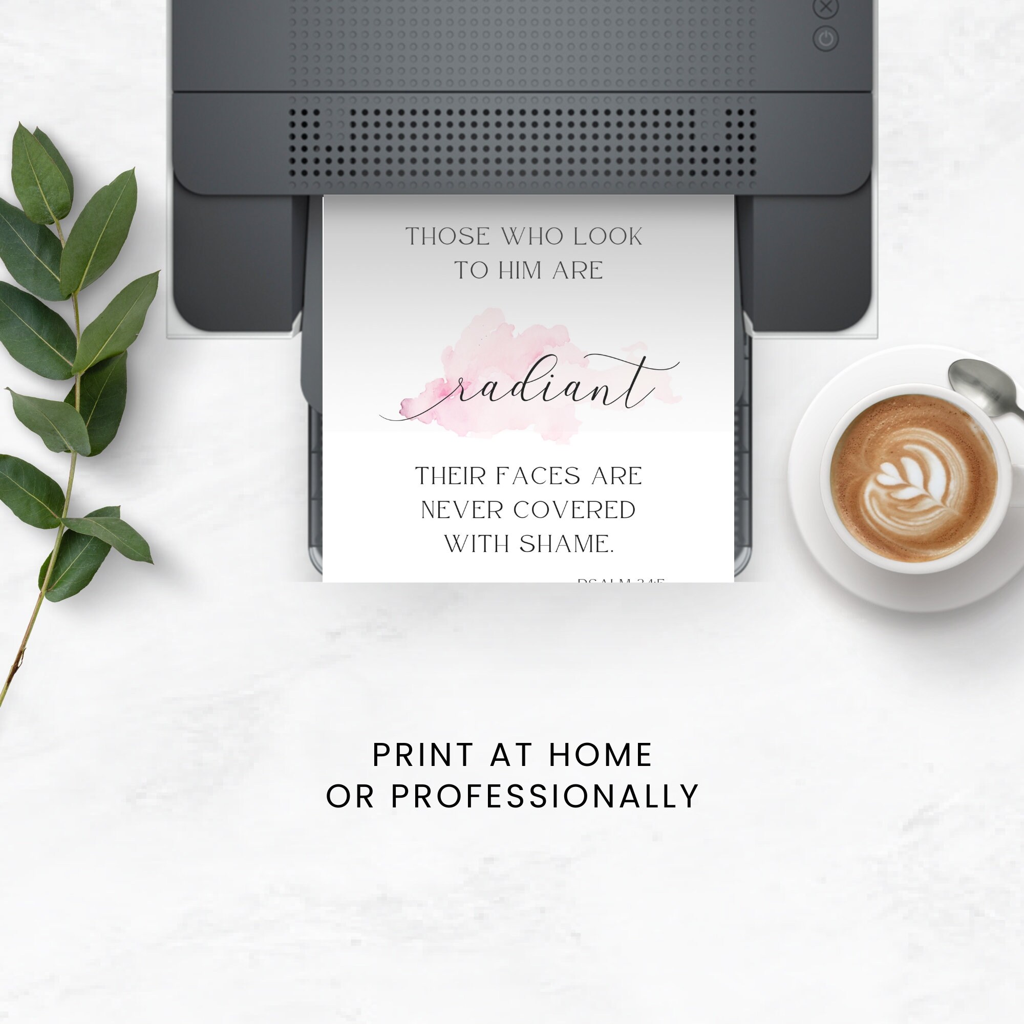 Radiant Scripture Wall Art Psalm 34:5 Signs Simple Christian - Etsy