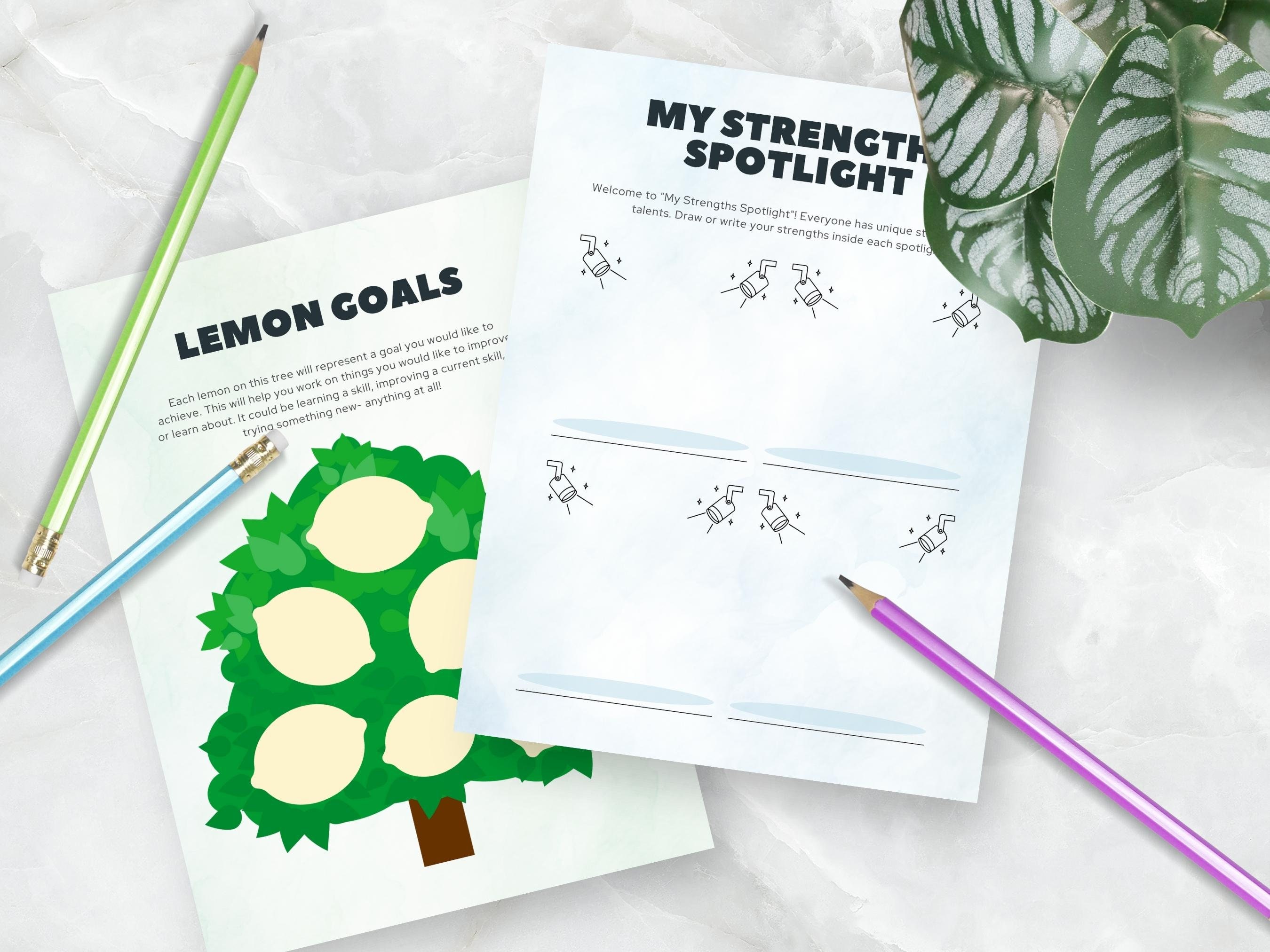 Emotional Wellness Worksheet Set Therapy Resources - Etsy