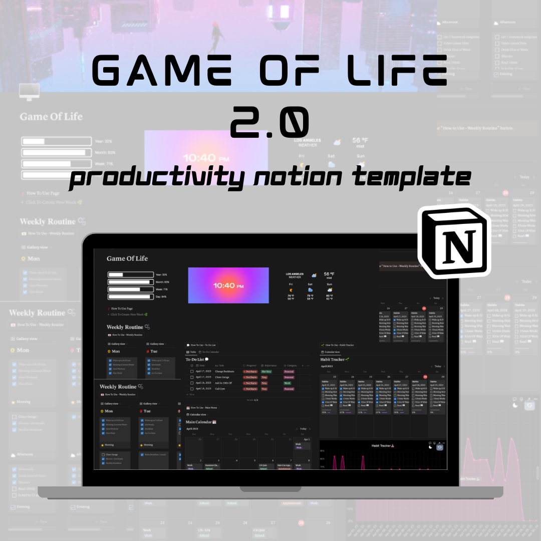 Game of Life 2.0 Notion Template - Etsy
