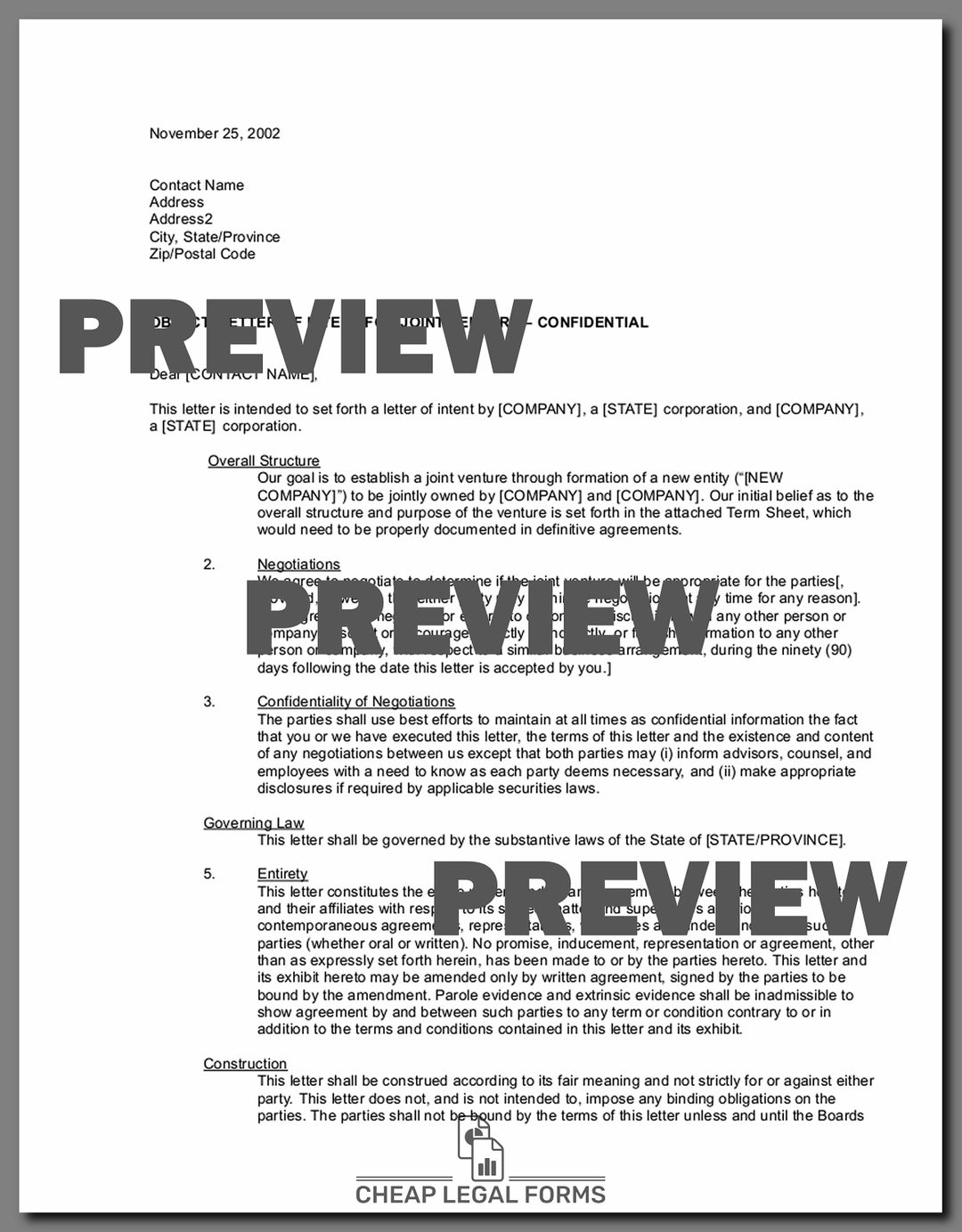 Letter of Intent for Joint Venture - Etsy
