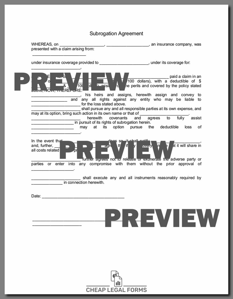 Subrogation Agreement - Etsy