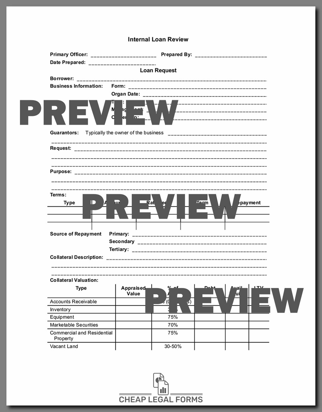 Loan Application Review Form - Etsy