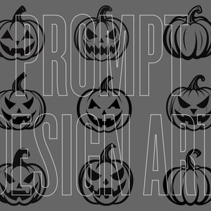 9 Jack-o-lantern SVG Clip Art Bundle | Halloween Pumpkin SVG, Cricut ...