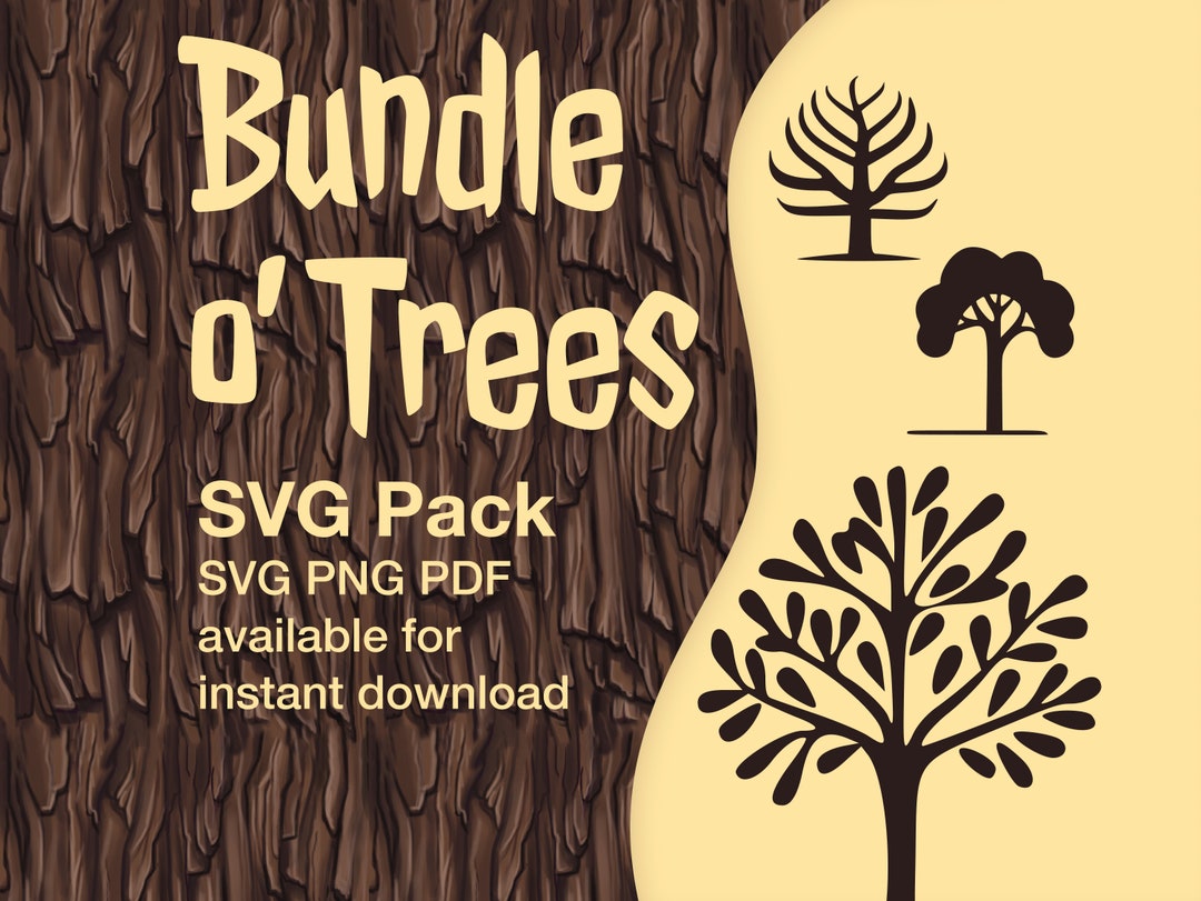 Tree SVG Bundle | Tree Silhouette Clipart, Cricut Silhouette File ...