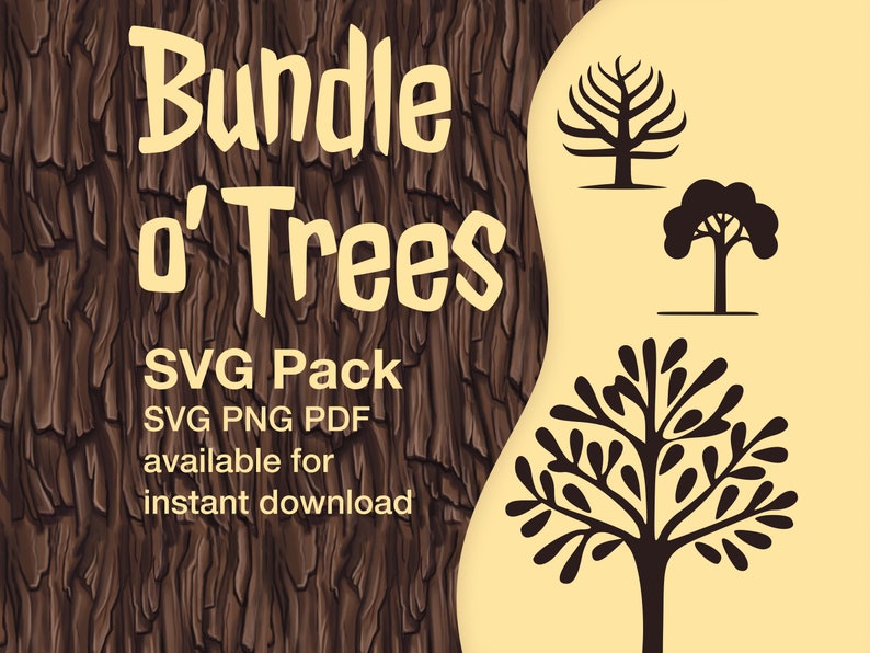 Tree SVG Bundle | Tree Silhouette Clipart, Cricut Silhouette File ...