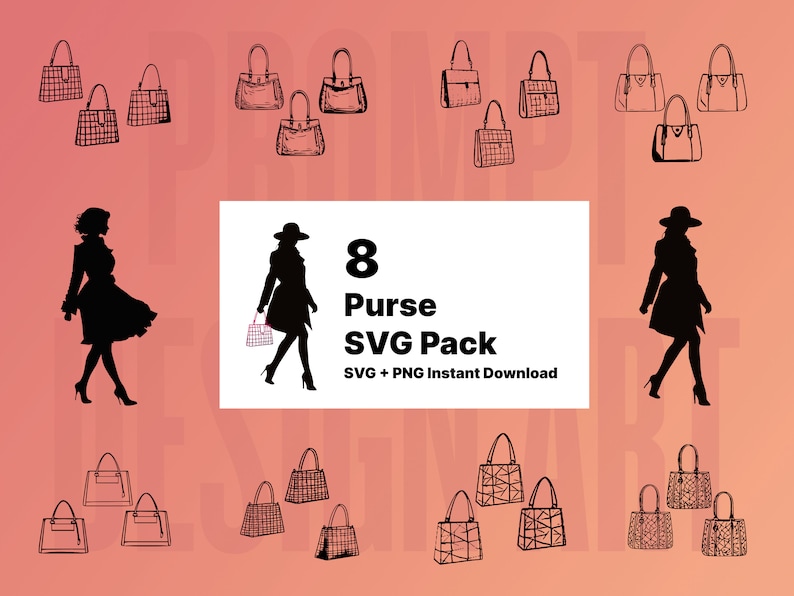 Purse SVG Bundle | Fashion Clip Art, Perfect for Shirt Design, Great ...