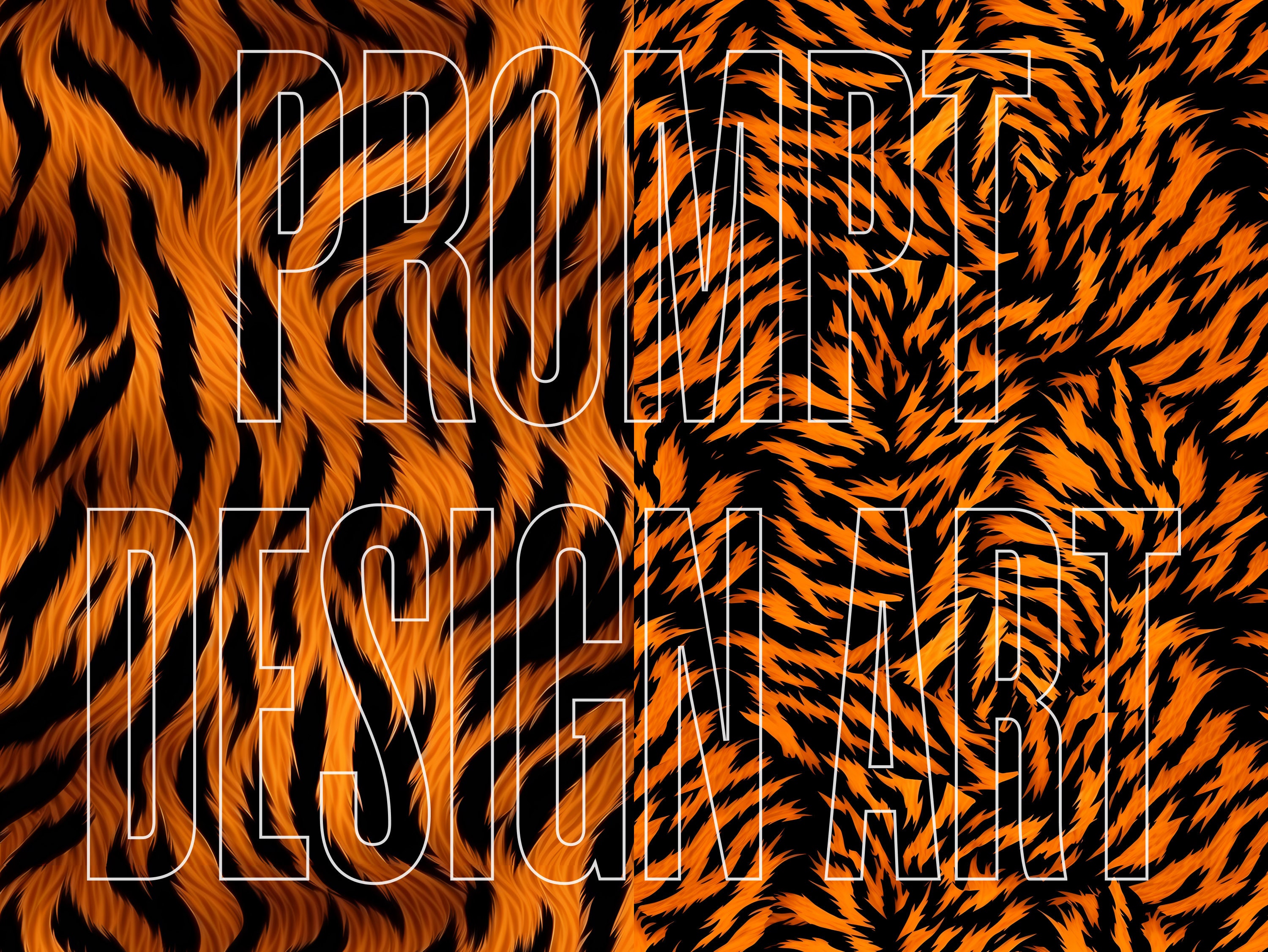 Tiger Prints, 4 Seamless Tiger Animal Print Patterns, High-resolution ...