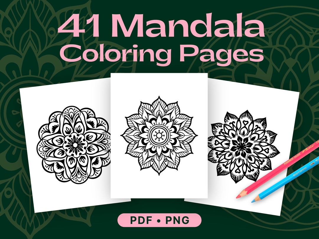 Mandala Coloring Pages Bundle by Prompt Design Art - Etsy