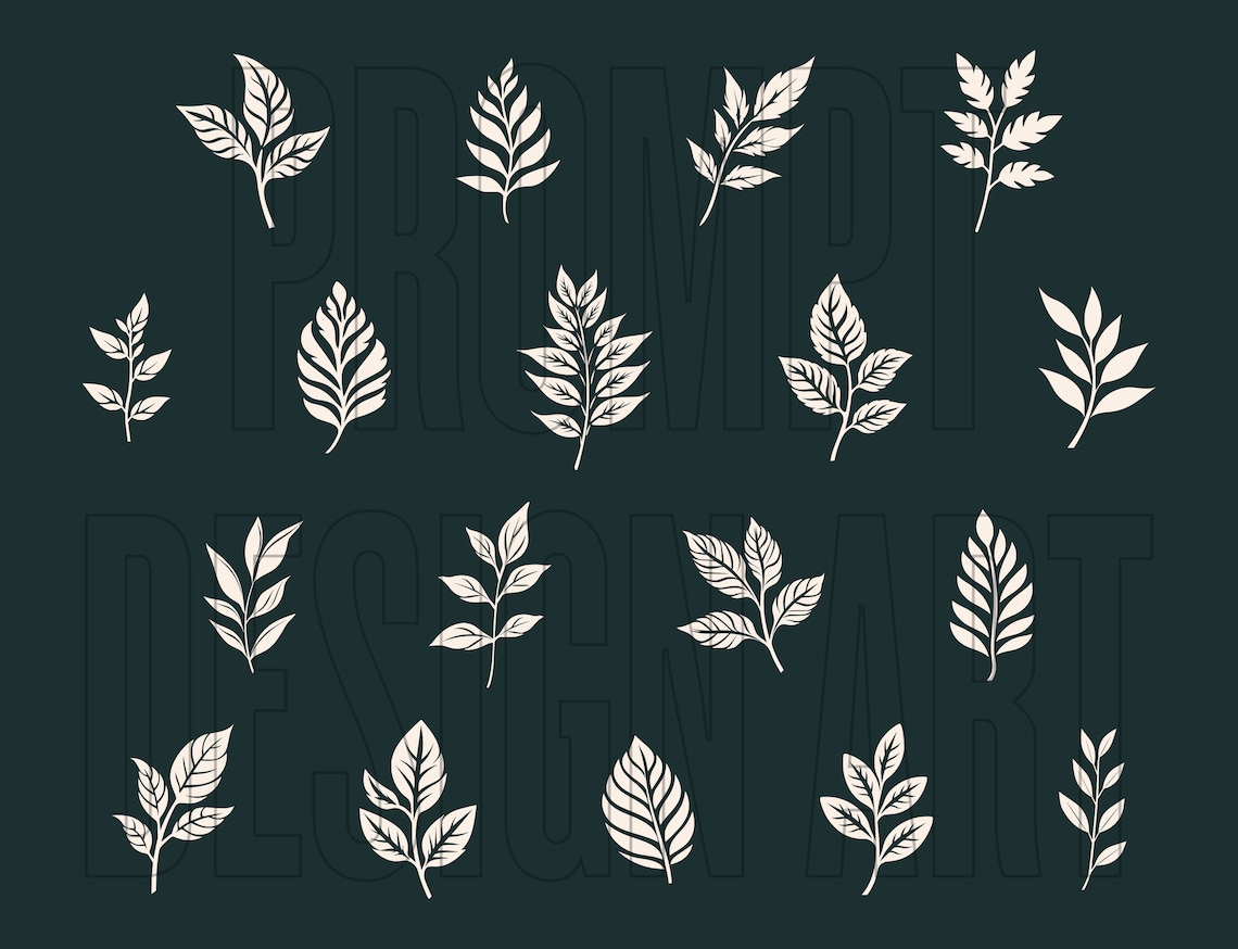 18 Plant Leaves SVG Bundle - Plant Leaf Clipart Pack, Plant Foliage ...